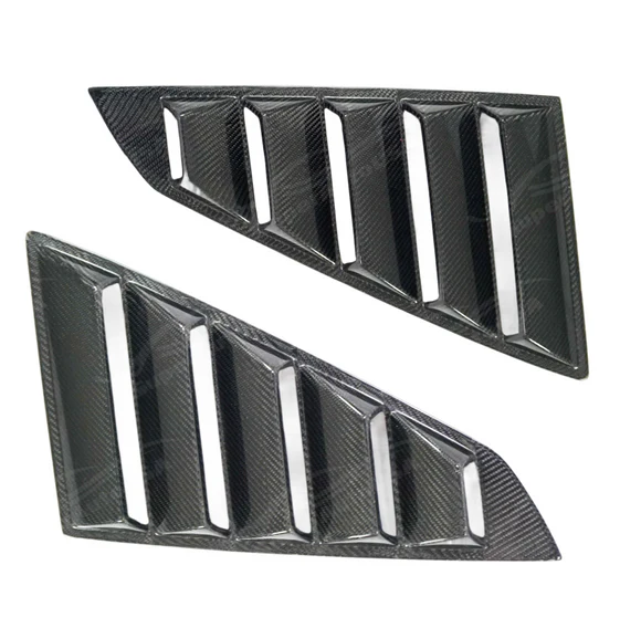 Real Carbon Fiber Side Quarter Window Louver For Ford Mustang 24-25 ...